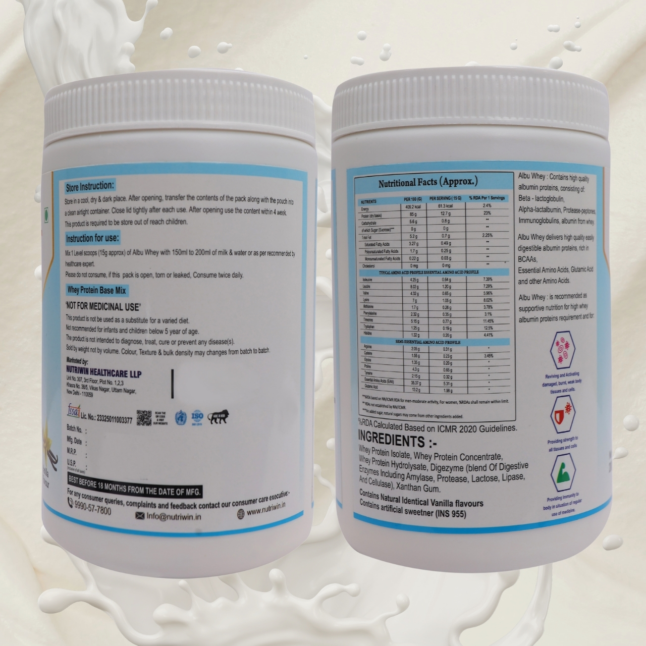 Albu-WHEY - Vanilla Flavour – Nutriwin Healthcare LLP | Premium Whey ...